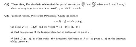 solved q2 chain rule ﻿use the chain rule to find the