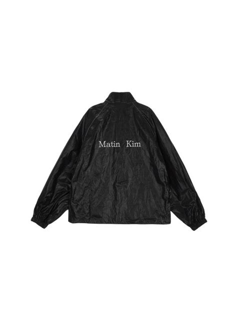 MUSINSA MATIN KIM MATIN KIM LOGO COATING JUMPER IN BLACK