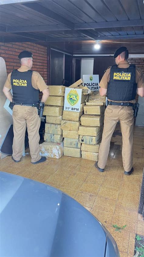 Polícia Militar de Palotina apreende quase uma tonelada de maconha