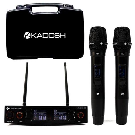 Microfone Sem Fio Kadosh Duplo K M Bateria Recarreg Vel