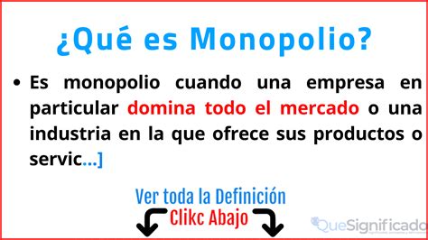Monopolio Concepto y Ejemplos en Economía