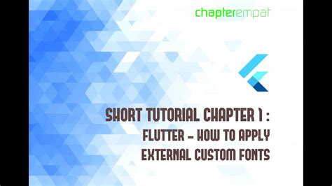External Custom Font Flutter Short Tutorial Youtube
