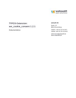 Ausfüllbar Online websedit AG TYPO3 Cookie Consent Fax Email