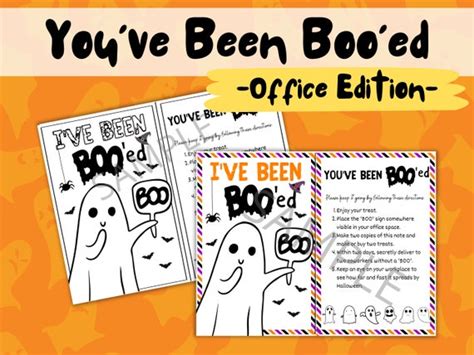 Youve Been Booed Printable Office Edition Ive Been Bood Etsy Singapore