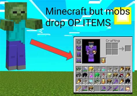 Minecraft But Every Mobs Drop Op Items Mcpe Addon Manifestjson Fixed