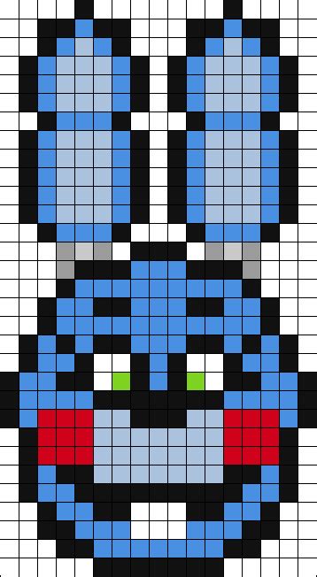 Toy Bonnie Perler Bead Pattern Bead Sprite Pixel Art Grid Pixel The