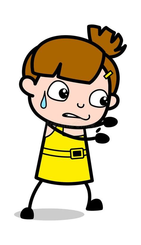 El Intentar Empujar El Ejemplo Lindo Del Vector Del Personaje De