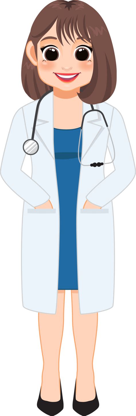 femelle médecin dans uniforme clipart professionnel médical ouvriers