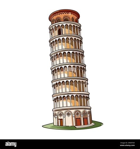 Leaning Tower Of Pisa Leaning Tower Of Pisa Hand Drawn Comic