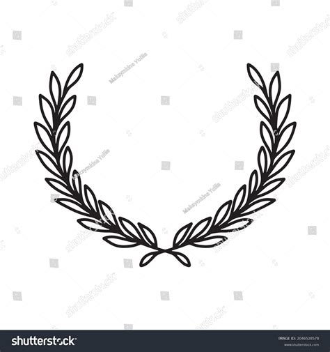 Laurel Wreath Vector Hand Drawn Laurel Stock Vector Royalty Free