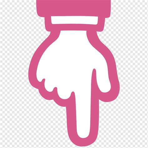 Emoji Index Finger Pointing Noto Fonts Cursor Purple Text Hand Png