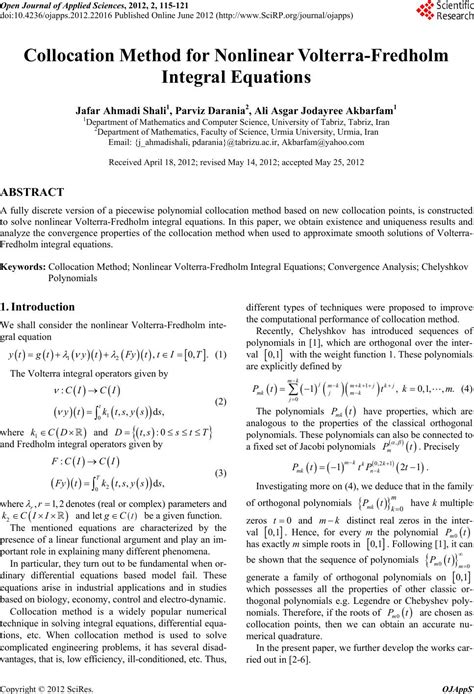 collocation method for nonlinear volterra fredholm integral equations