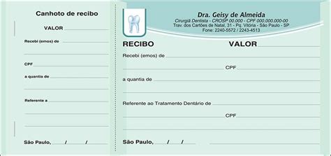 10 Folhas De Recibo Em Branco Para Imprimir E Preencher Online Cursos
