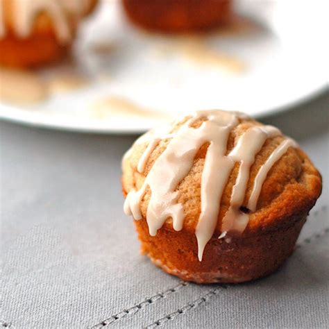 Vanilla Glazed Apple Cinnamon Muffins Recipe Pinch Of Yum