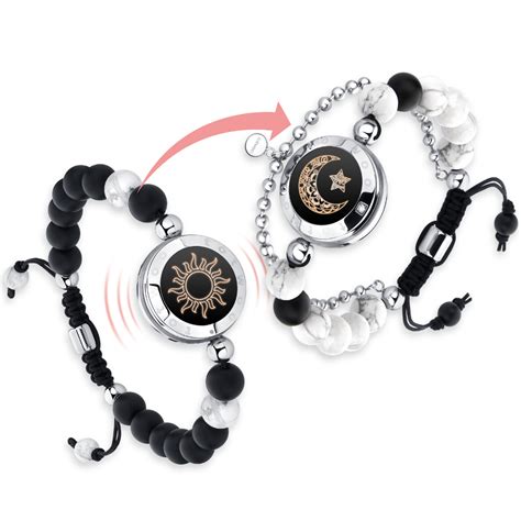 TOTWOO Vibration Light Up Bracelets For Couple Promise Couple