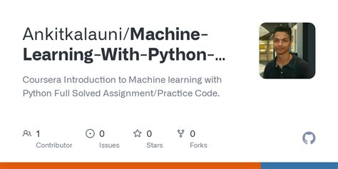 Github Ankitkalauni Machine Learning With Python Coursera Coursera