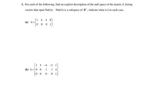 solved 1 for each of the following find an explicit