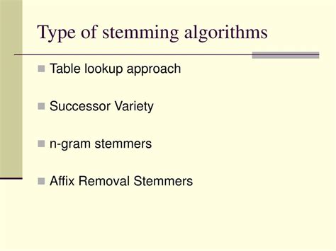 ppt stemming algorithms powerpoint presentation free download id 522151
