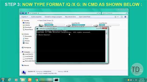 format pendrive using cmd how to format a pendrive using cmd commandprompt youtube