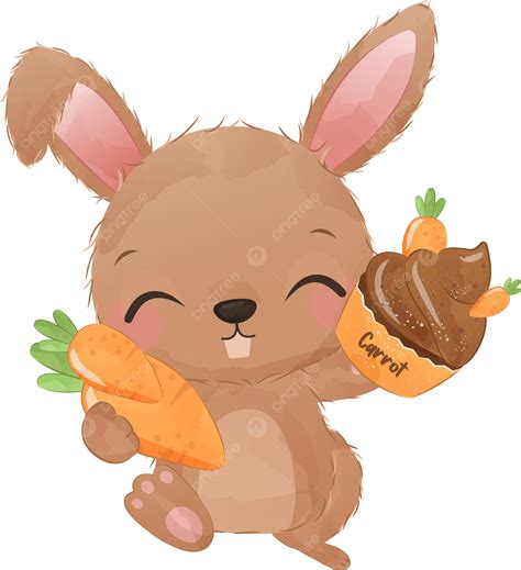 수채화 그림에 귀여운 토끼 토끼 클립 아트 토끼 그림 아기 토끼 PNG 일러스트 및 벡터 에 대한 무료 다운로드