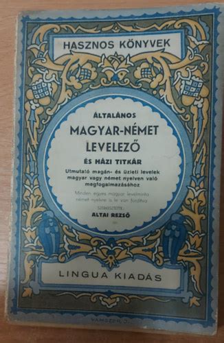 Libri Antikvár Könyv Általános magyar német levelező és házi titkár