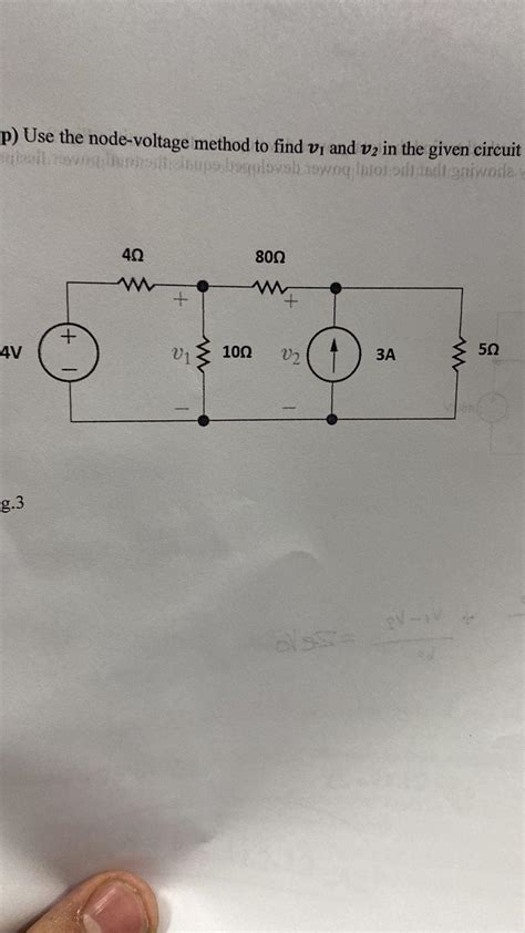 Solved P Use The Node Voltage Method To Find V And V In Chegg