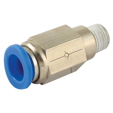 1 4 BSPT Male X 8mm OD Check Valve Pneumatics Direct
