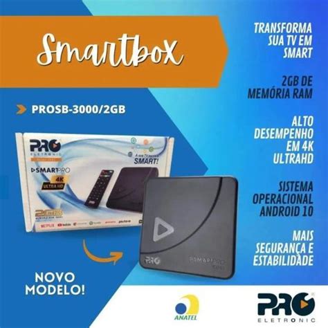 Aparelho Que Transforma Tv Smart Tv Box Proeletronic 16GB Armazenamento