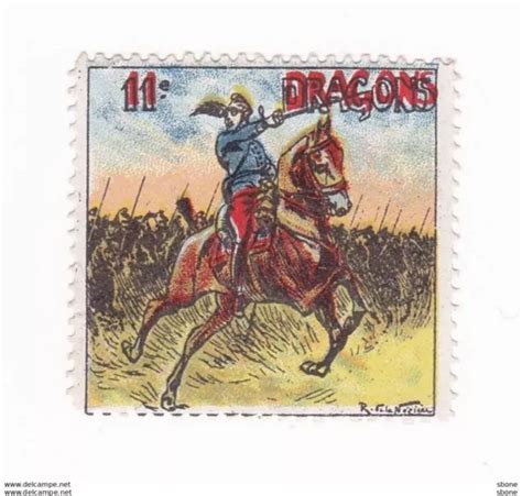 VIGNETTE MILITAIRE DELANDRE 11ème régiment de dragons EUR 2 00
