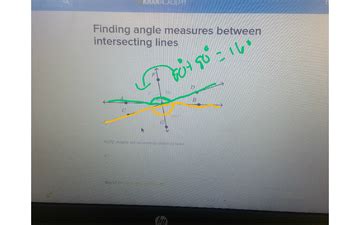 Find Angle Measures Between Intersecting Lines Educreations
