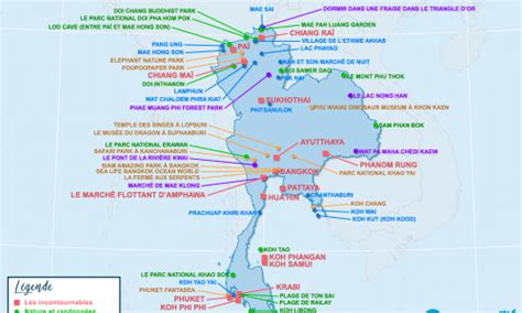 Décrypter 89 imagen carte thailande touristique fr thptnganamst edu vn