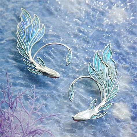 Fish Earring Jewelry Pisces Ear Cuff With Piercing Mermaid Inspire