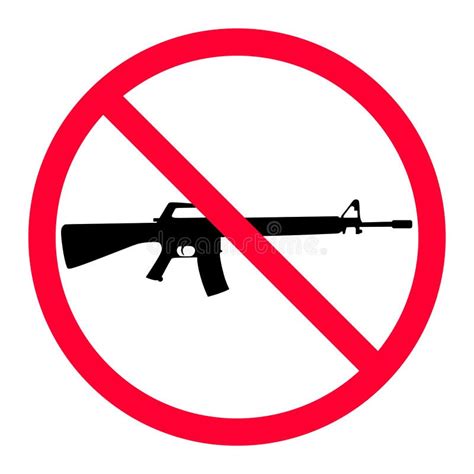 No Weapon Sign Sign Prohibited Gun Sign Forbidden Weapons No Guns