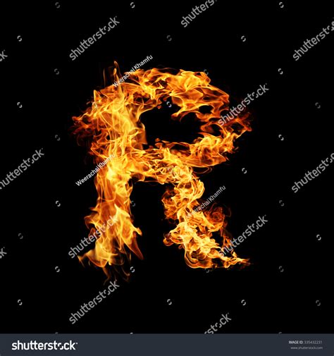 Fire Letter R Stock Photo Shutterstock