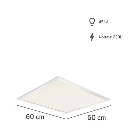 Luz Desing Panel Led Plafon X W Alta Potencia Para Embutir