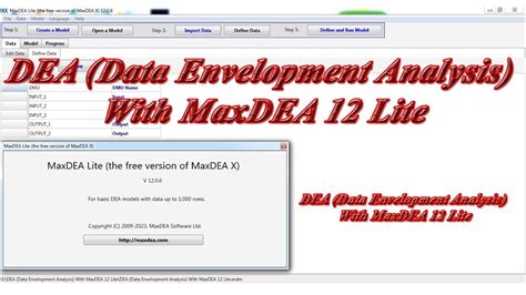 Dea Data Envelopment Analysis With Maxdea Lite Youtube