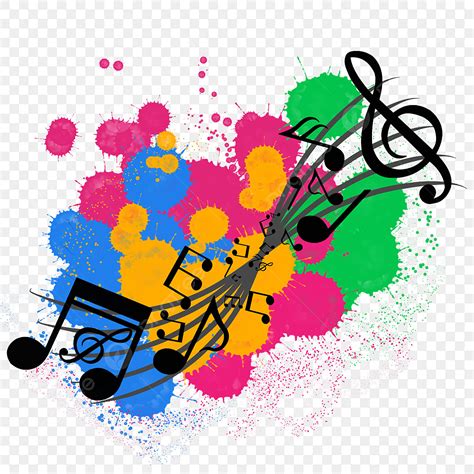Music Festival Clipart Transparent PNG Hd Hand Drawn Color Music