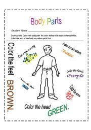 Esl Pages Body Parts