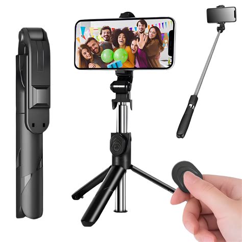 Bastão Tripé Gimbal Suporte Pau de Selfie Celular Metal Controle Remoto