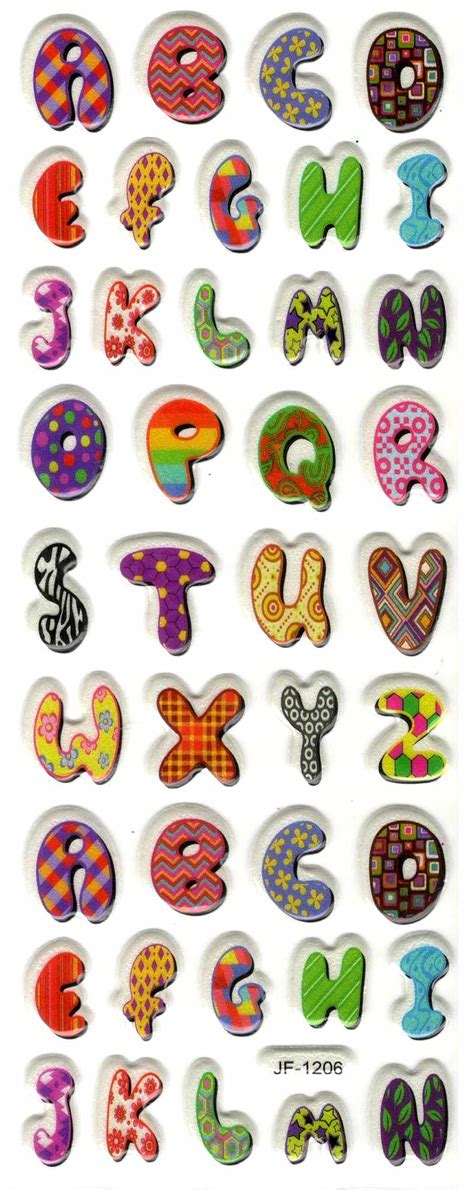 Gommettes Autocollantes Alphabet Et Chiffres