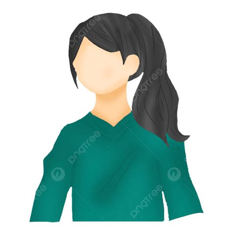 美麗的綁頭髮女性角色圖標 特點 圖標 女士素材圖案PSD和PNG圖片免費下載