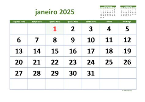 Calendário 2025 WikiDates org