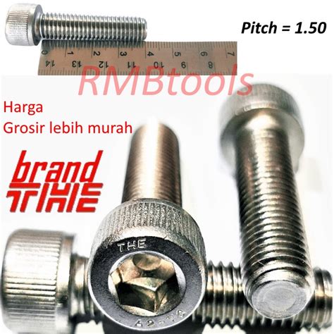 Jual BAUT L M10 X 40 CAP SOCKET STAINLESS SUS 304 A2 70 PITCH 1 50 FT