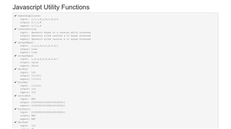 javascript utility functions