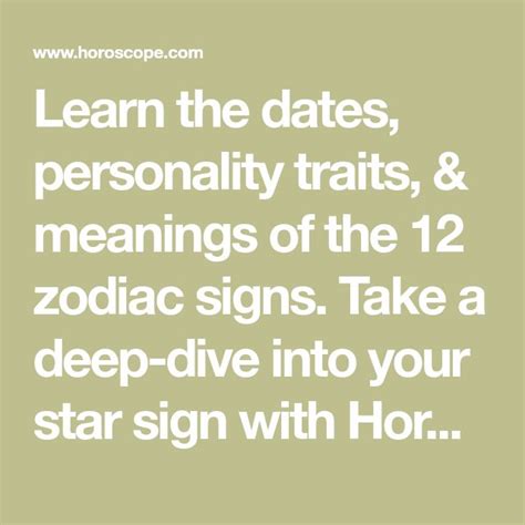 Learn The Dates Personality Traits Meanings Of The 12 Zodiac Signs