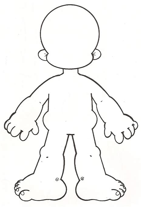 Silueta de niño para completar