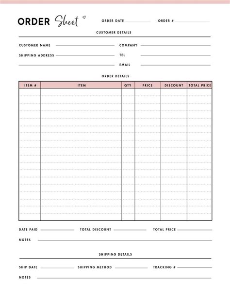 FREE Printable Purchase Order Template World Of Printables Small
