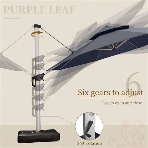 Buy PURPLE LEAF 3 65 M Garden Cantilever Parasol Large Round