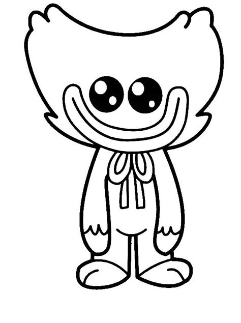 Coloriage Huggy Wuggy chibi dessin gratuit à imprimer