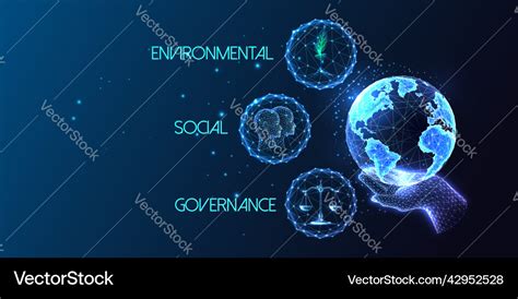 Concept Of Environmental Social Governance Esg Vector Image